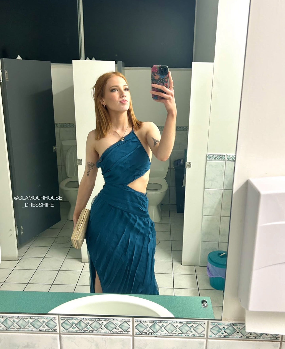 Other Formal - Petrol Blue Asym Gown - Blue – glamourhouseaustralia